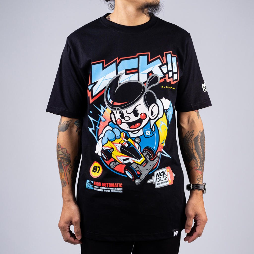Nick Automatic "LFG DASH" Black T-shirt | Shopee Philippines