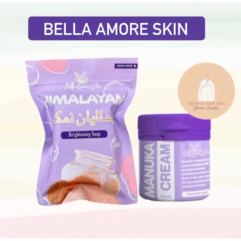 BELLA AMORE SKIN HIMALAYAN SOAP | MANUKA CREAM| GLUTA BERRY BLEACHING ...