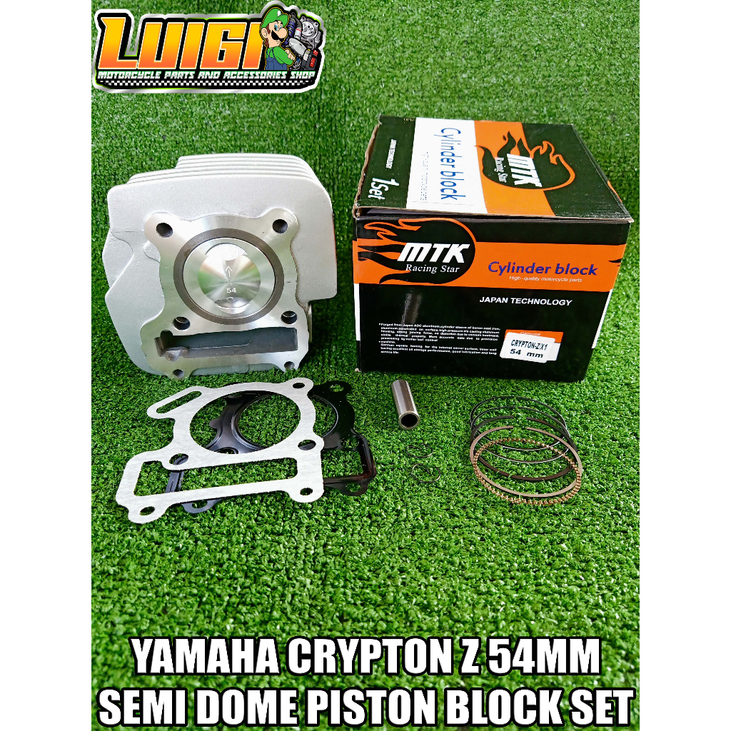 MTK YAMAHA CRYPTON Z/X1 55MM SEMI DOME TYPE PISTON BLOCK SET | Shopee ...