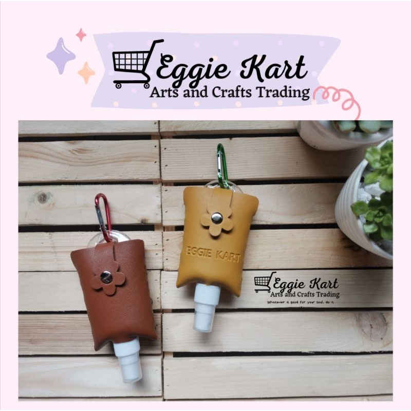 Personalized Thick Leather Alcohol Holder - 50ml ( Flower Lock ...