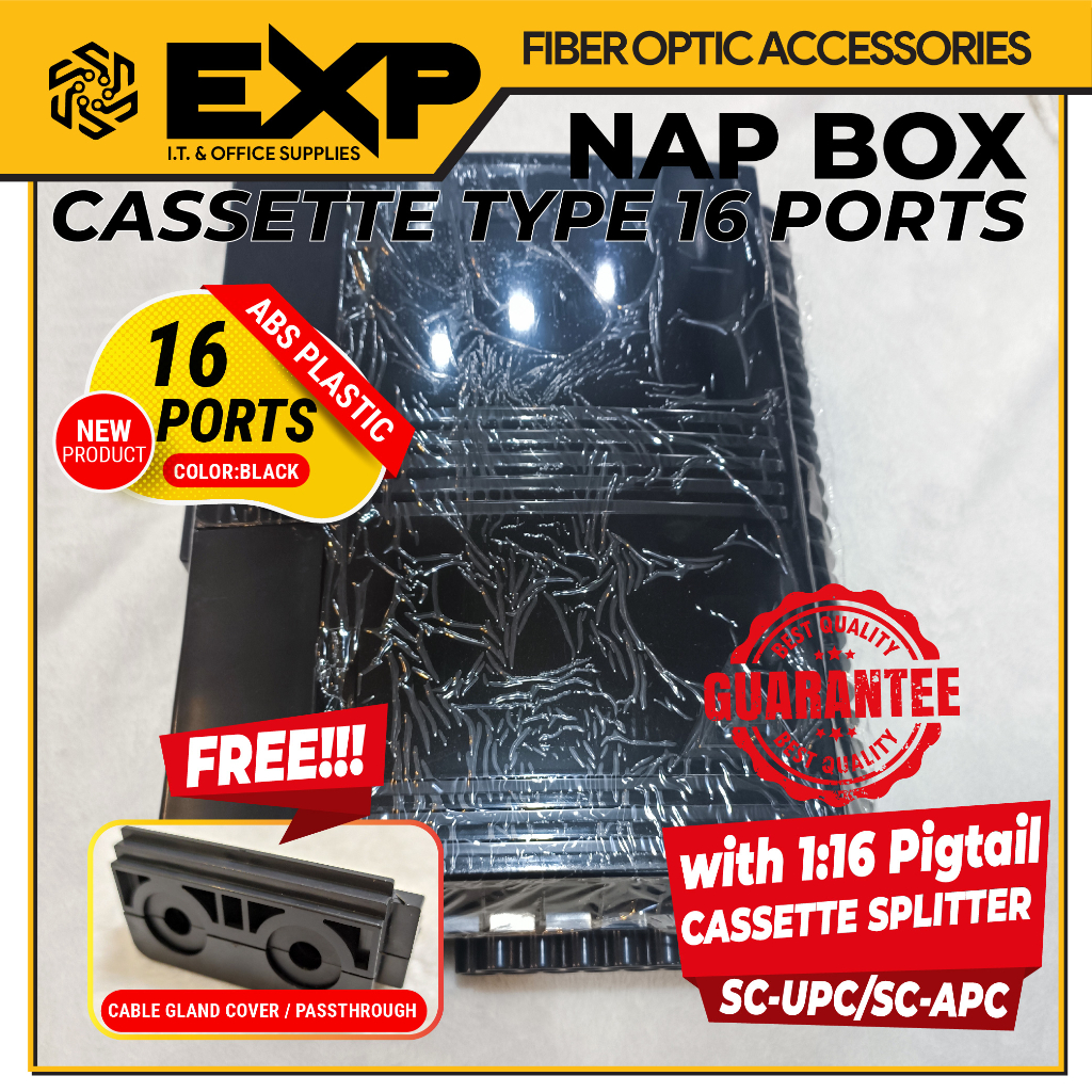Nap Box 16 Ports Cassette Type (ABS Plastic) + 2pcs Pole Strap Included ...