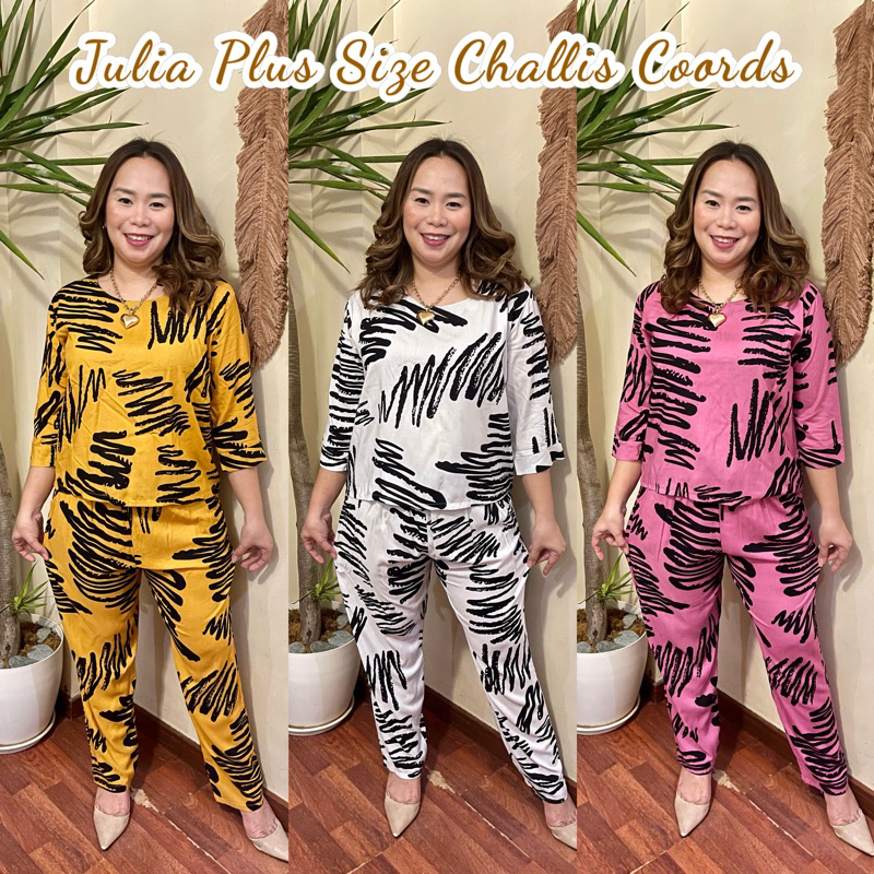 JULIA CHALLIS COORDS PLUS SIZE WITH POCKETS (PRINTED) | RITCHROXRTWSHOP ...