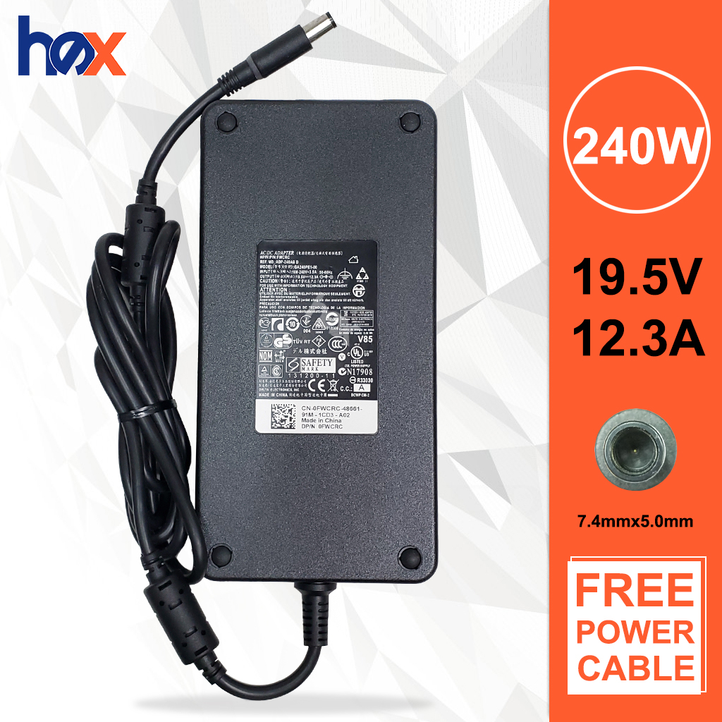 240W Laptop Charger Adapter For DELL Precision 7710 7720 7730 M6400 ...