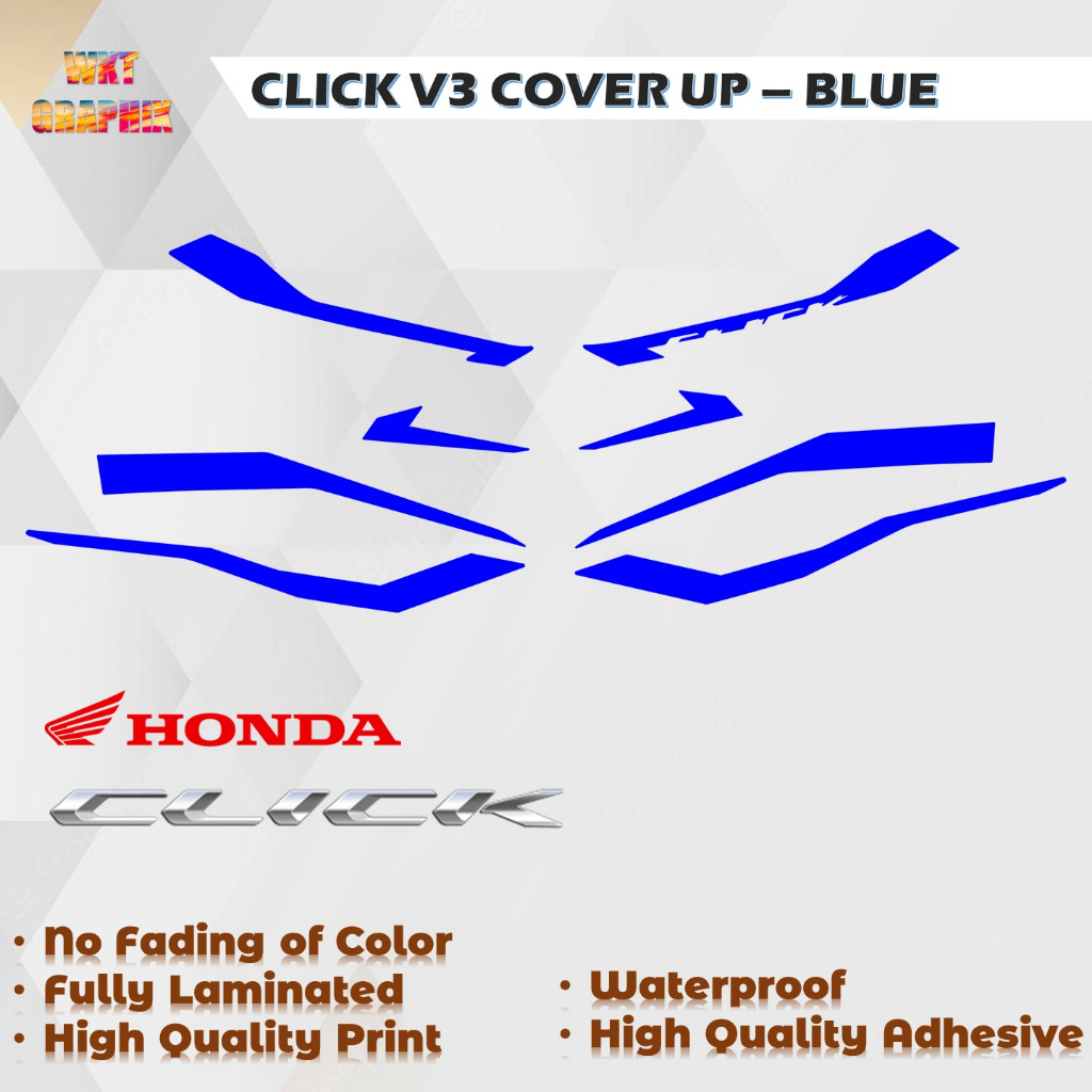 Honda Click V3 Coverup - Sticker / Decals (Waterproof, Fade Proof, Easy ...