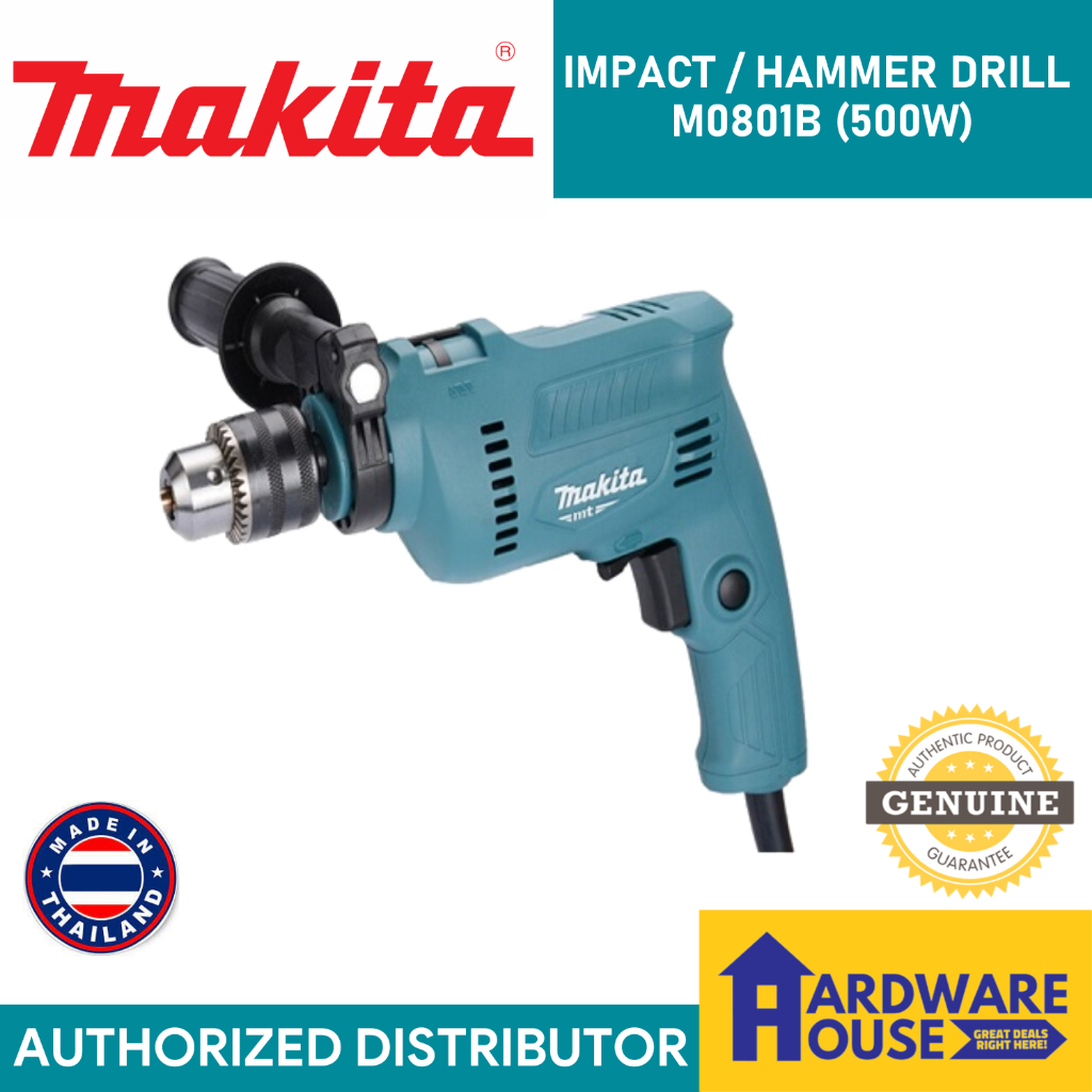 ORIGINAL MAKITA M0801B Impact Hammer Drill With Handle Variable Speed For Concrete Masonry ...