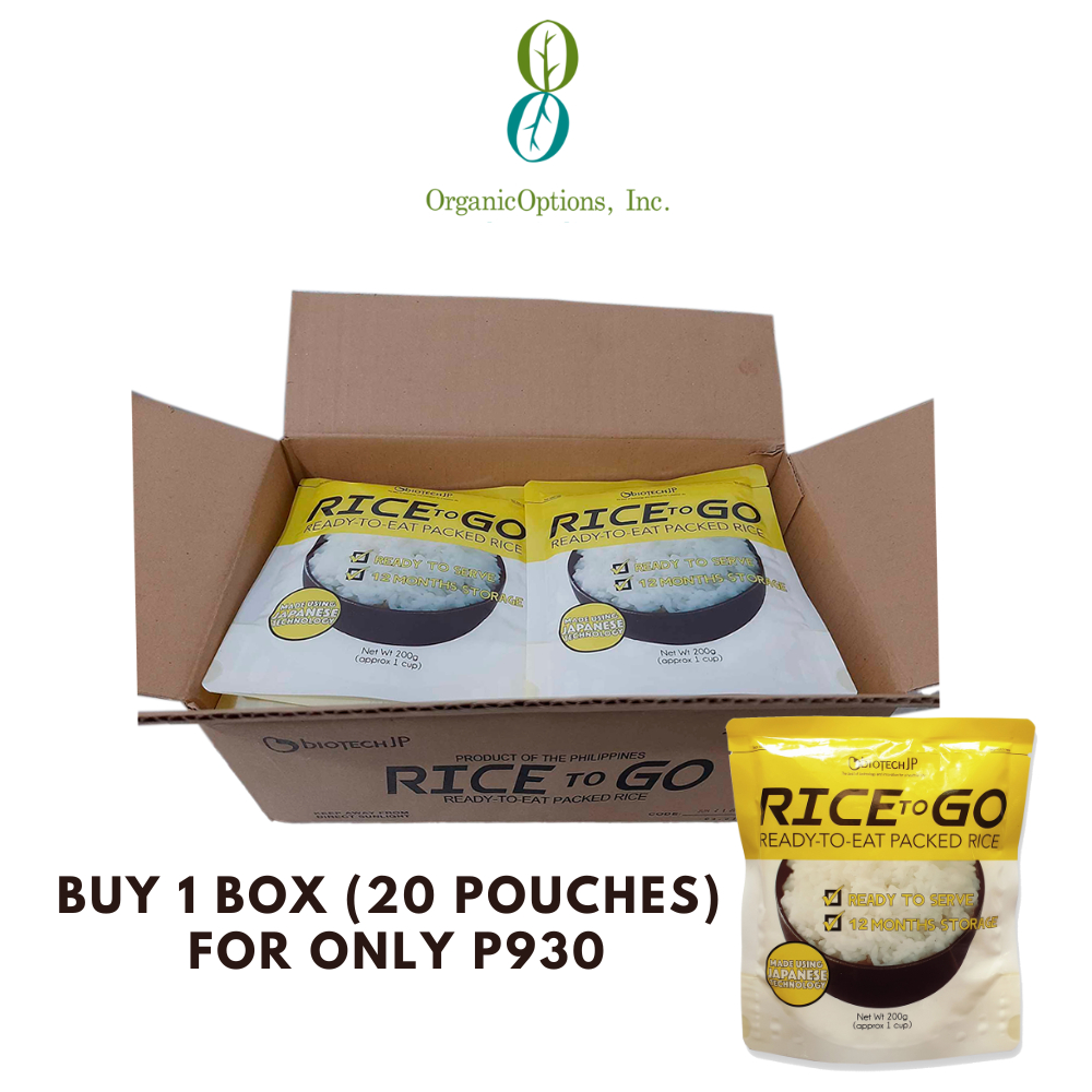 BiotechJP Rice to Go Ready-to-eat Packed Rice 200g 1 Box Instant Rice ...