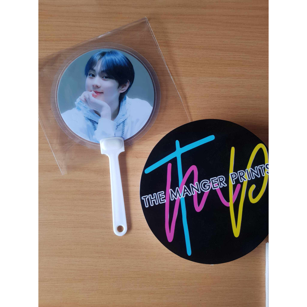 KPOP Fan Laminated 6" Personalized Fan with Plastic Handle | Shopee ...
