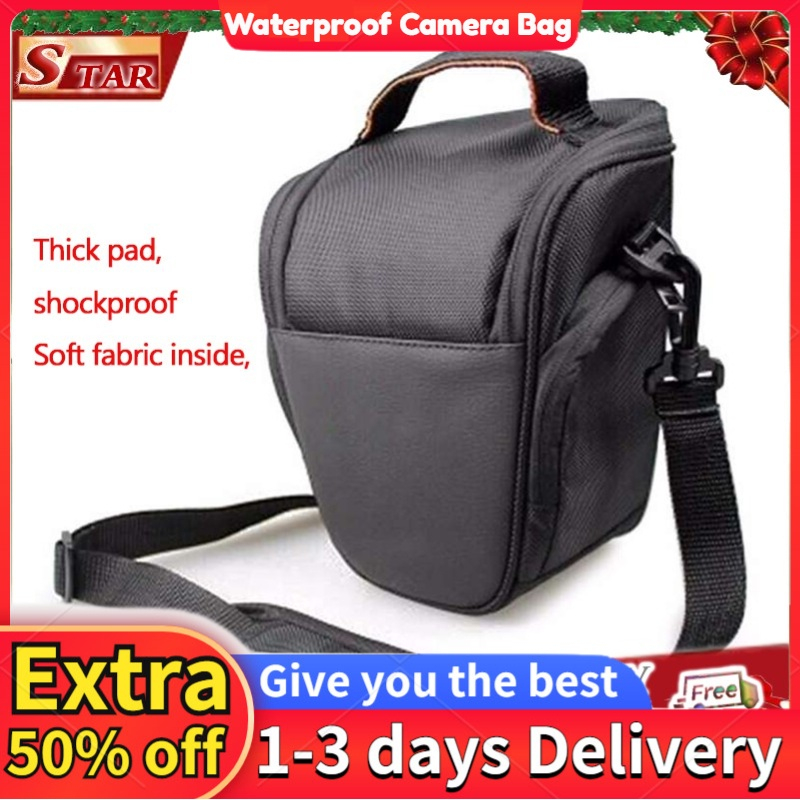 Waterproof Camera Bag DSLR/SLR Digital Camera Triangle Shoulder Bag For ...