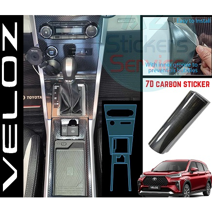 Toyota VELOZ Center Console 7D Carbon Sticker / Forge Carbon Sticker ...