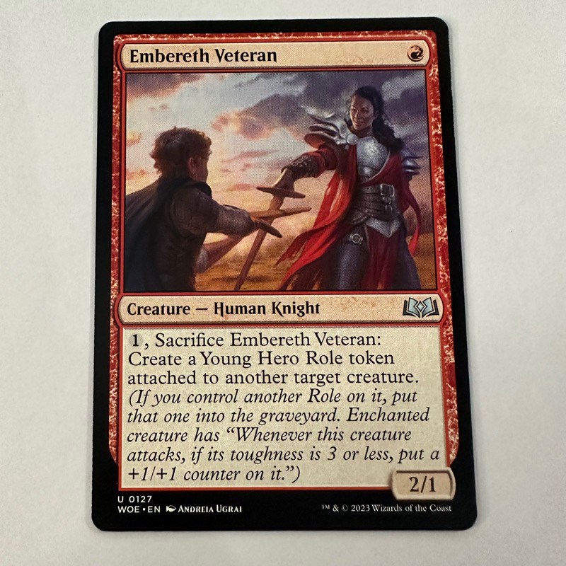 EMBERETH VETERAN | WOE WILDS OF ELDRAINE | HUMAN KNIGHT | RED | MTG ...