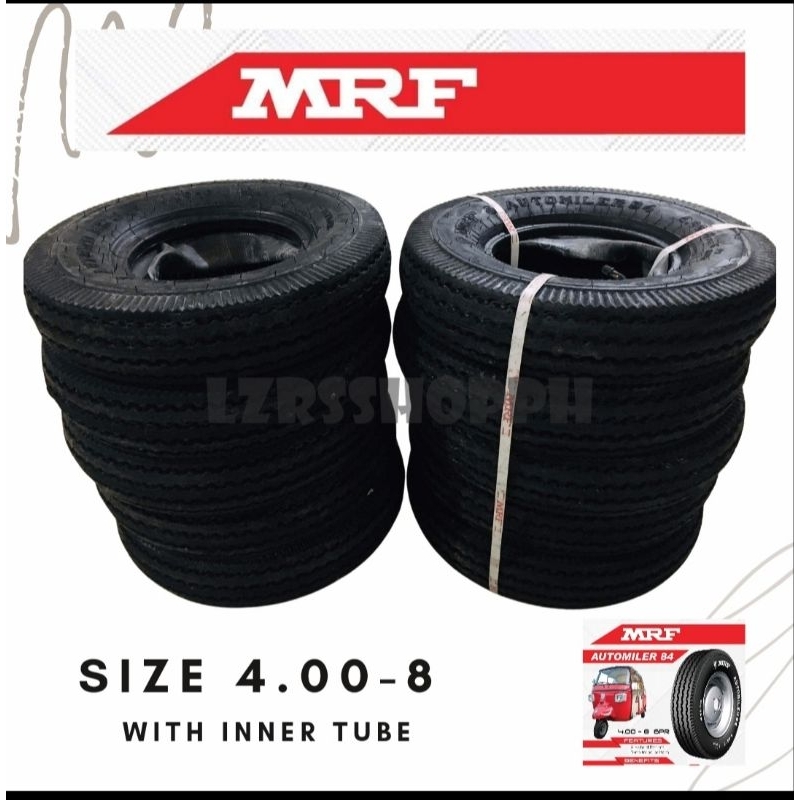 MRF TIRE 4.00-8 6PR WITH INNER TUBE ( 1 PIECE) | BAJAJ RE | TVS KING ...