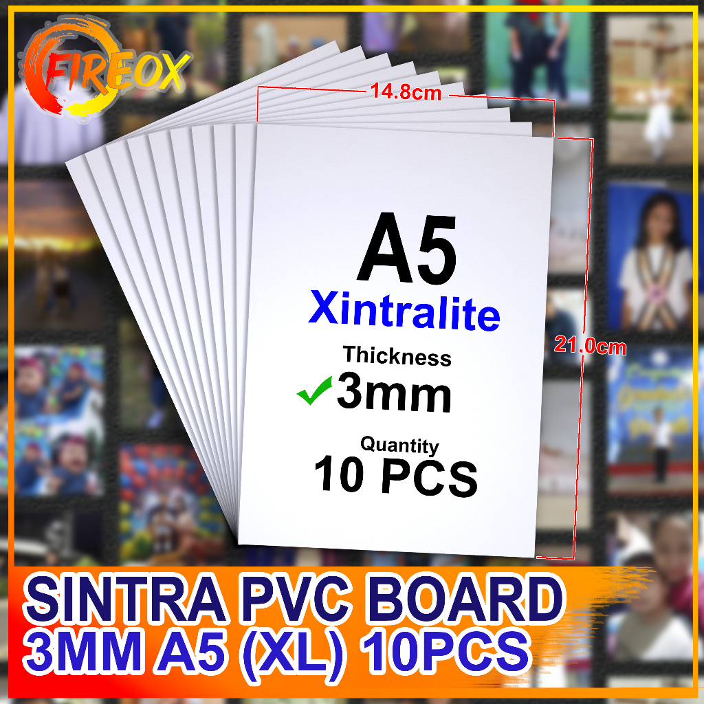 SINTRA PVC BOARD | A5 3mm | 10 PCS | Shopee Philippines