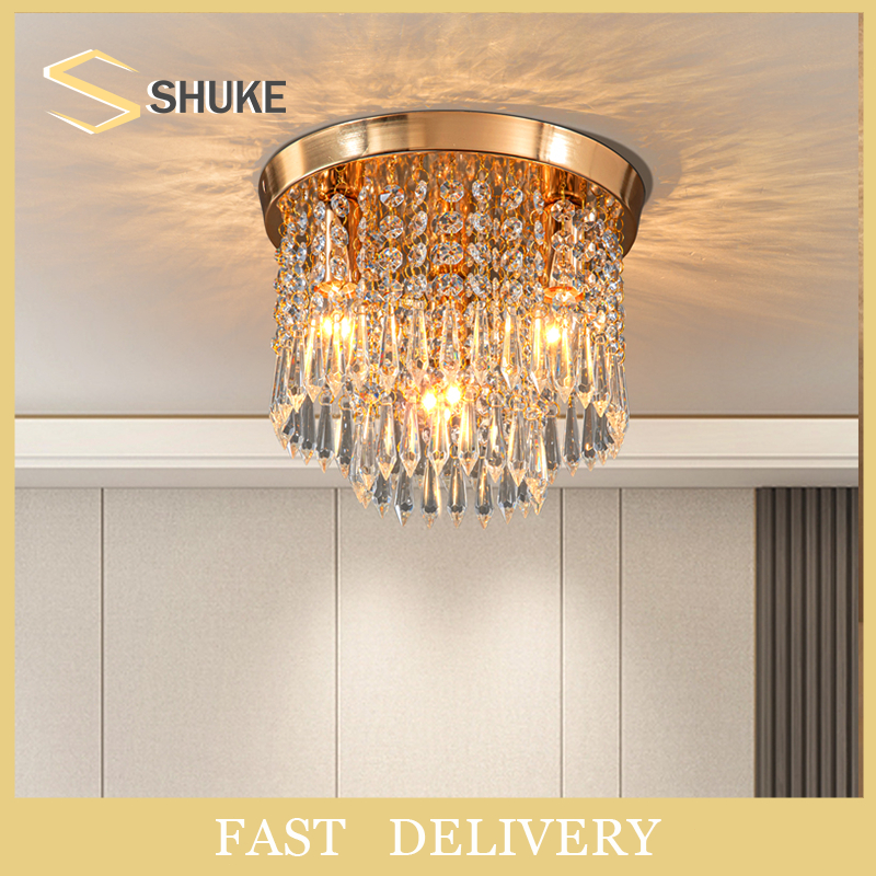 Chandelier Ceiling Sala Modern creative crystal ceiling light square ...