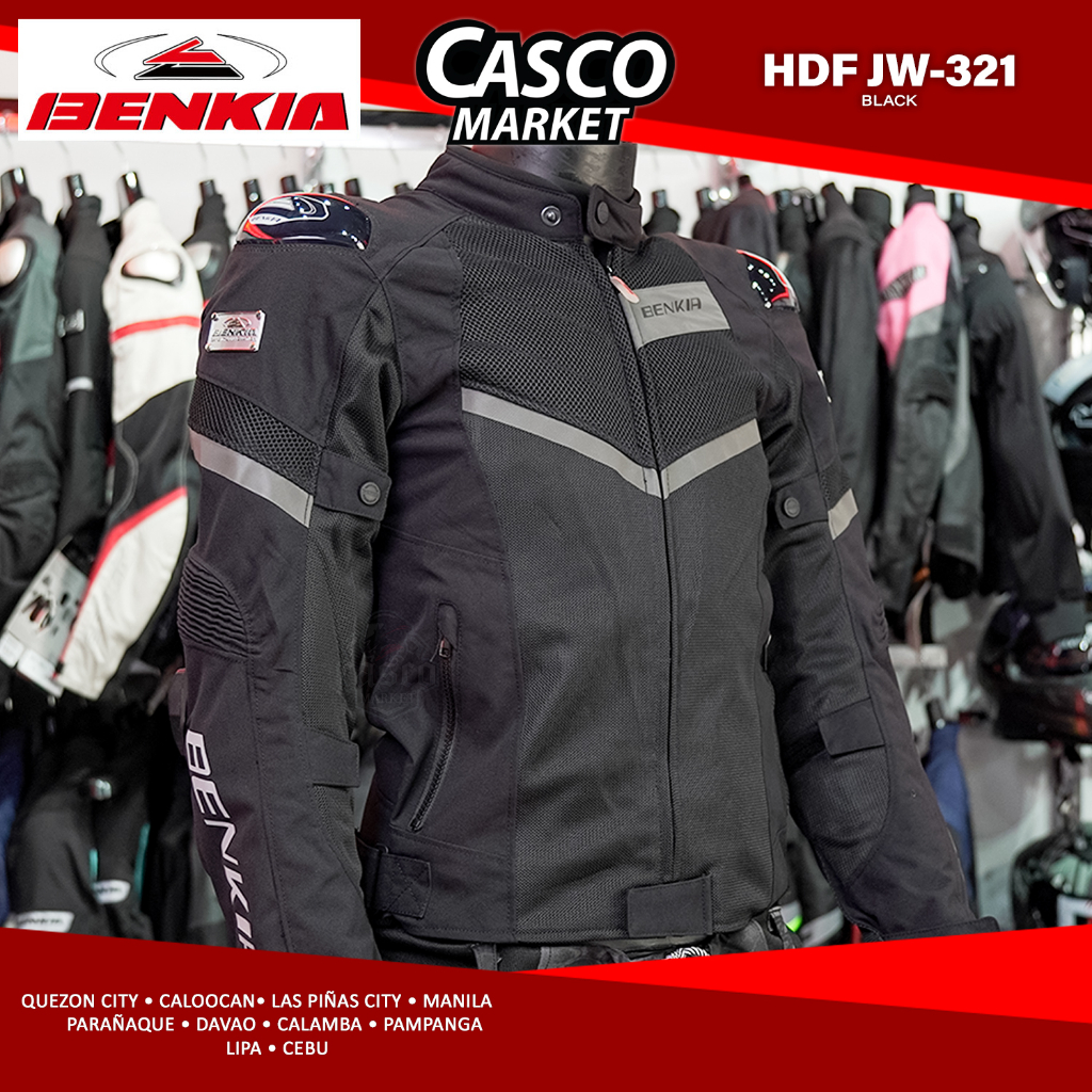 BENKIA HDF-JW321 MOTORCYCLE PADDED RIDING JACKET MEN'S MODEL | Shopee ...