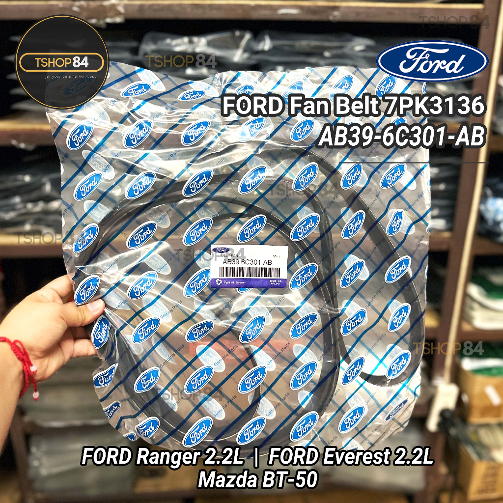 FORD Ranger Everest 2.2L Drive Belt Fan Belt AB39-6C301-AB 7PK3136 ...