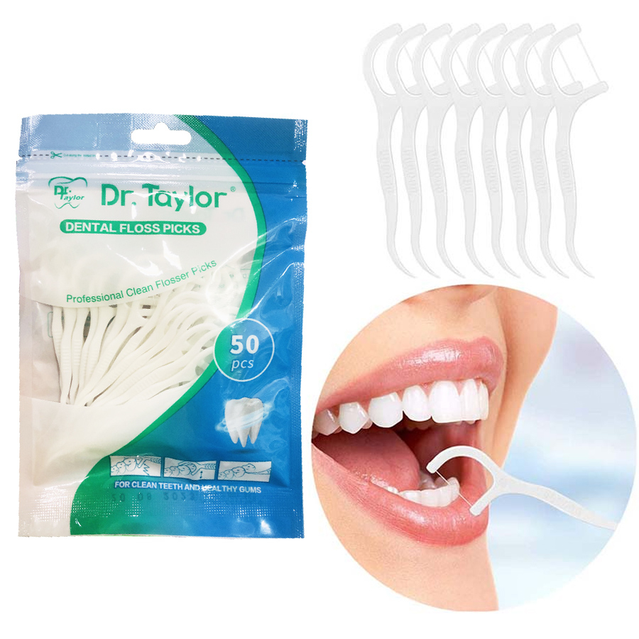 50pcs Dental Floss professional clean flosser picks teeth cleaner ...