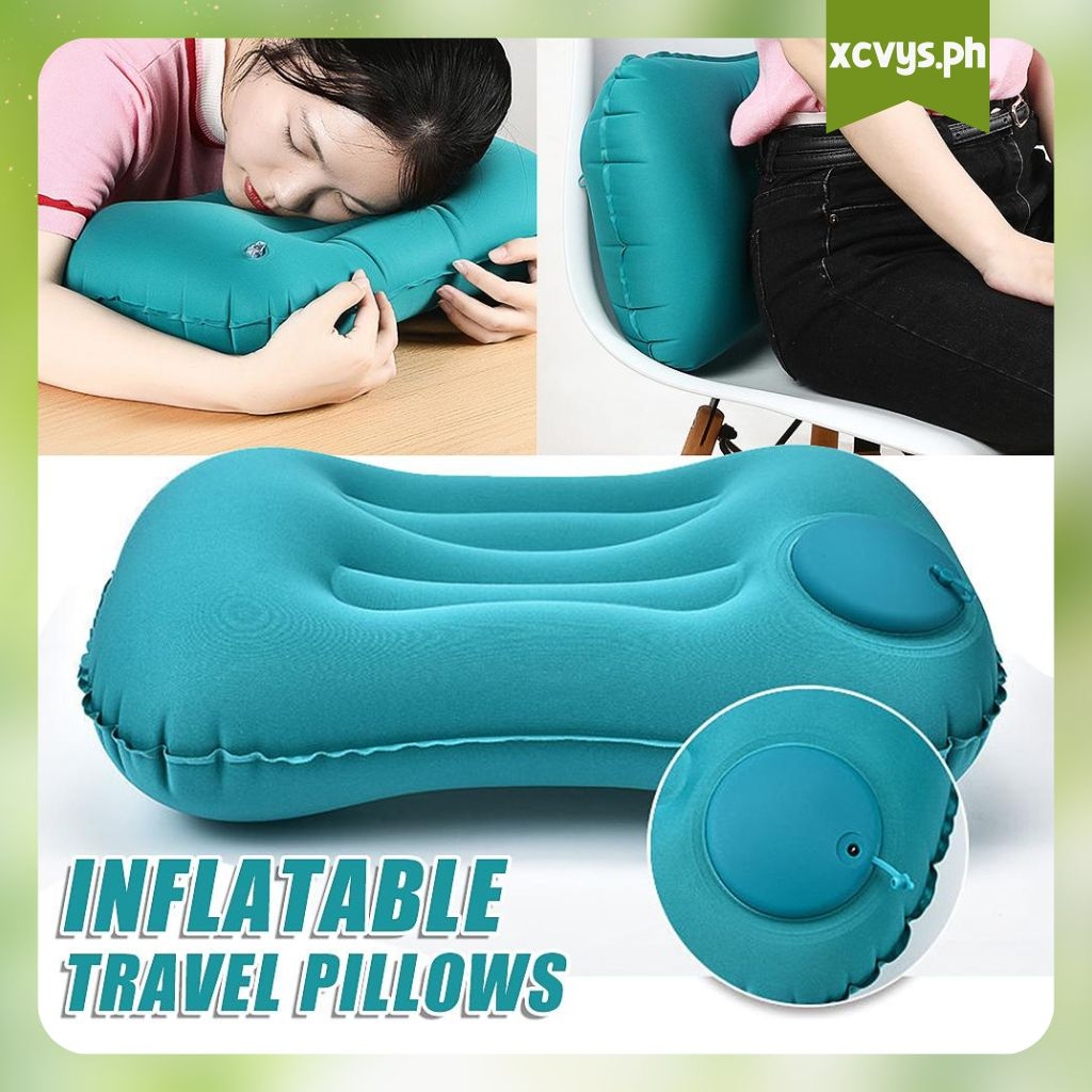 Press Type Inflatable Pillow Travel Air Pillow Cushion Camp Beach Air ...