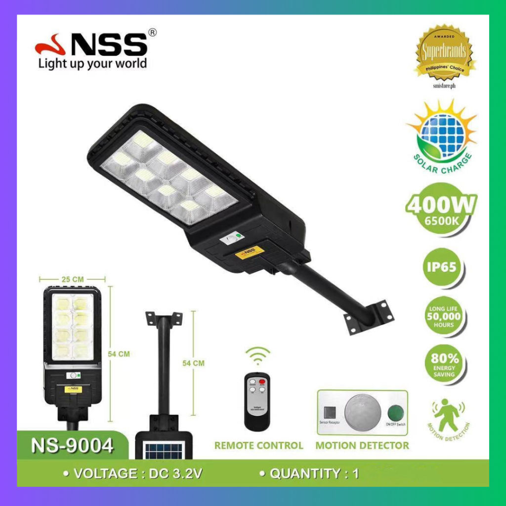 NSS SOLAR STREET LAMP 400W (NS-9004) | Shopee Philippines