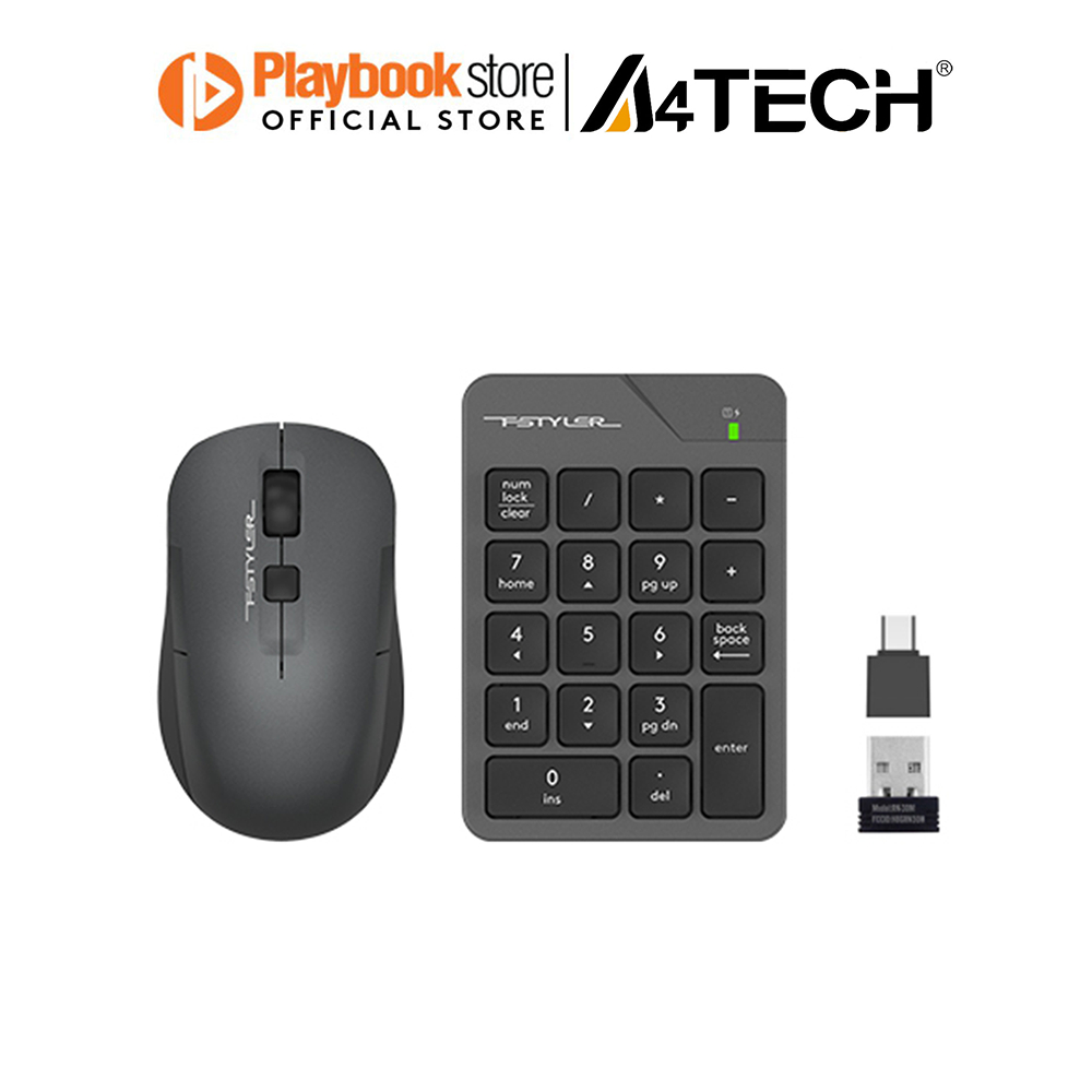 A4Tech FG1600C Air 2.4G Wireless Mouse and Numeric Keypad Combo Set - Grey | Shopee Philippines