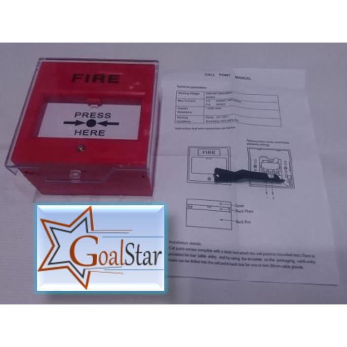 Fire Alarm Manual Call Point for 24V Conventional | Shopee Philippines