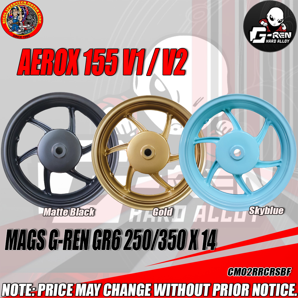 AEROX 155 V1 / V2 MAGS G-REN GR6 250 / 350X14 (CM02RRCRSBLF ...