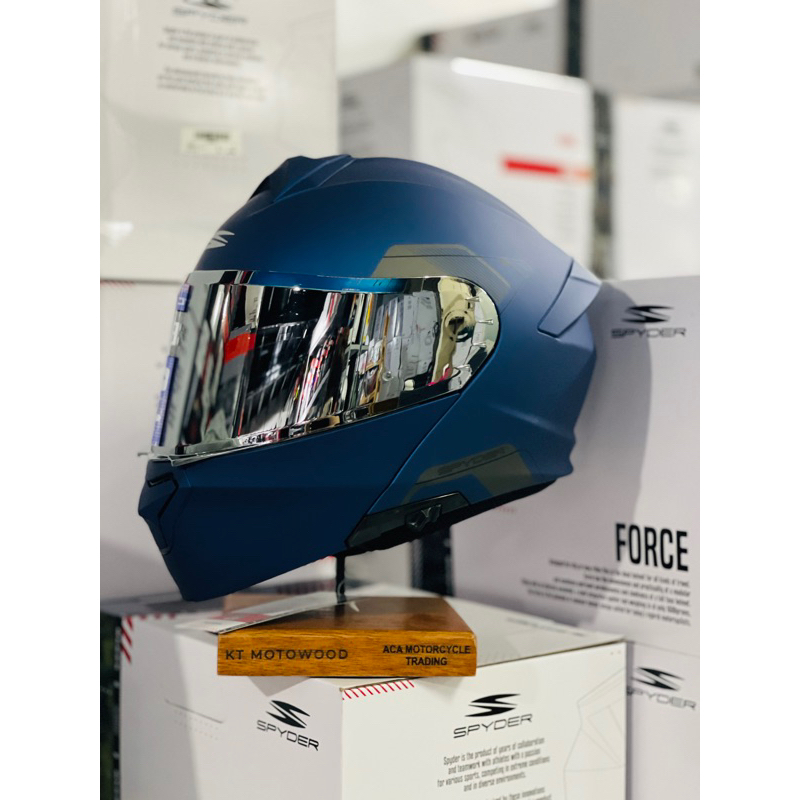 SPYDER FORCE V2 Modular Helmet with Dual Visor (Free Clear Visor ...