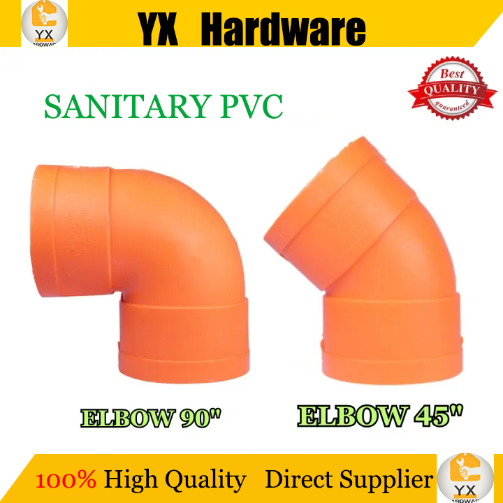 SANITARY FITTINGS PVC ORANGE ELBOW 45 ELBOW 90 | Shopee Philippines