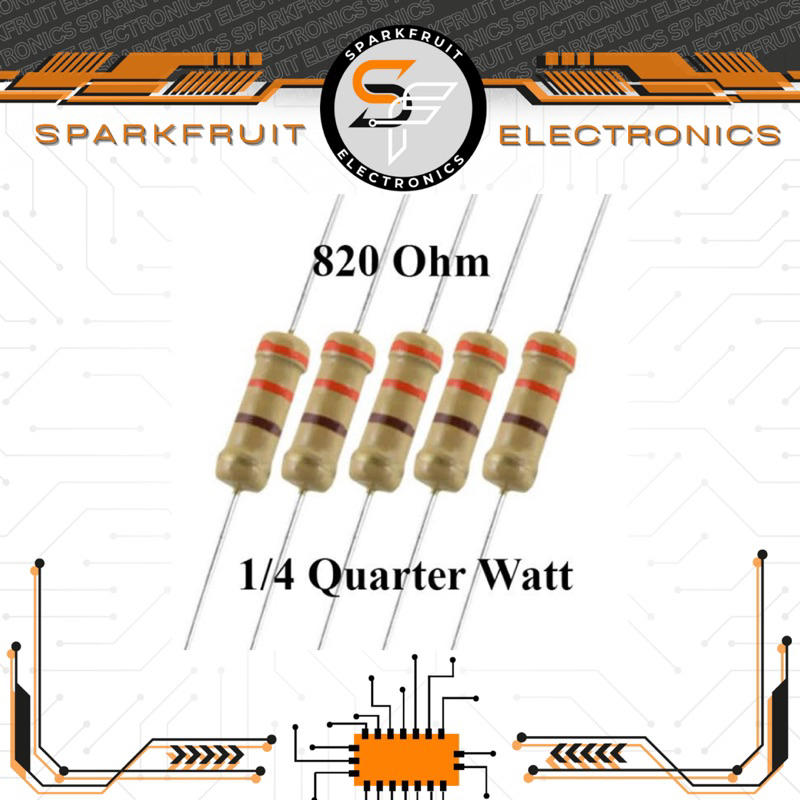820 Ohms Resistor 1/4Watts (sold per 10pcs) | Shopee Philippines