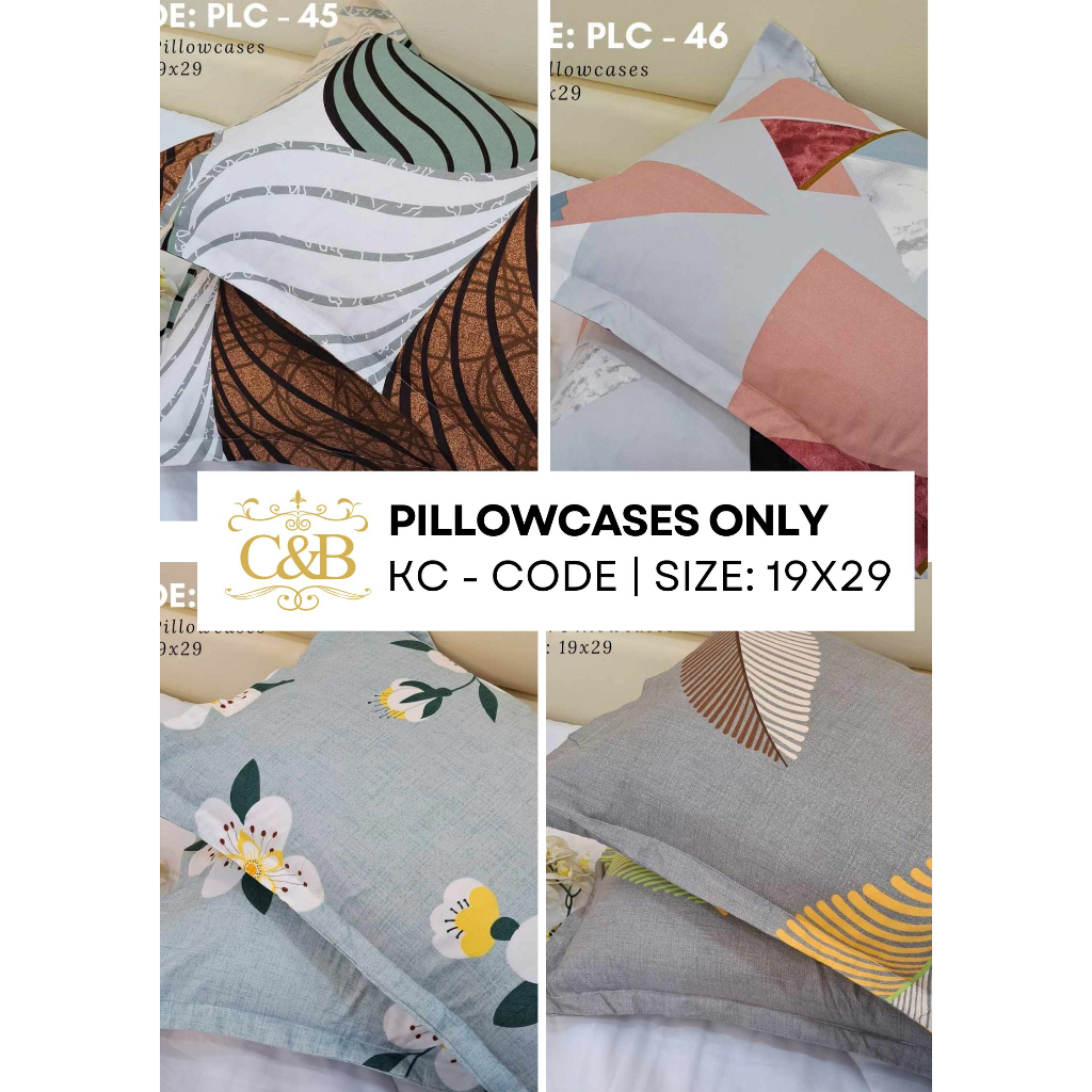 Printed Pillowcase | By Pair (2pcs.) | Size: 19x29 | Shopee Philippines