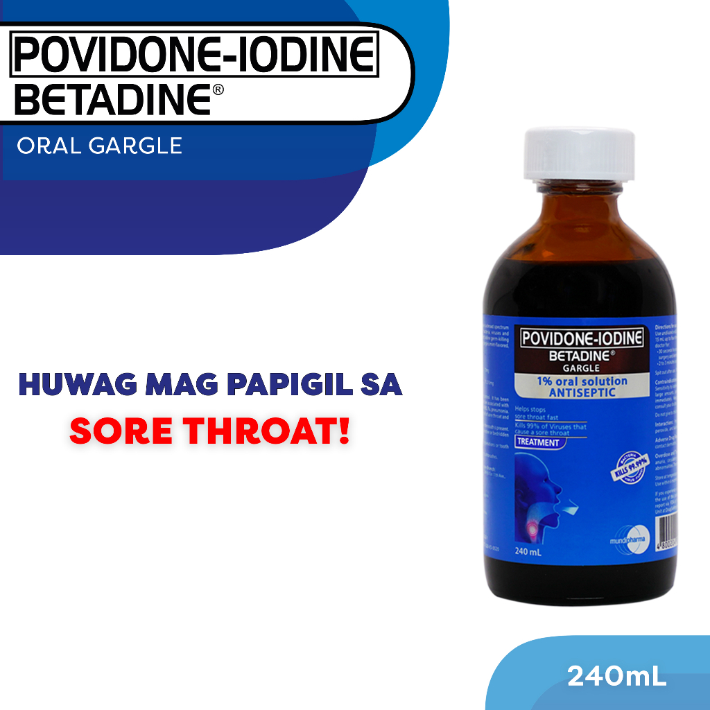 BETADINE® Gargle 240ml | Shopee Philippines