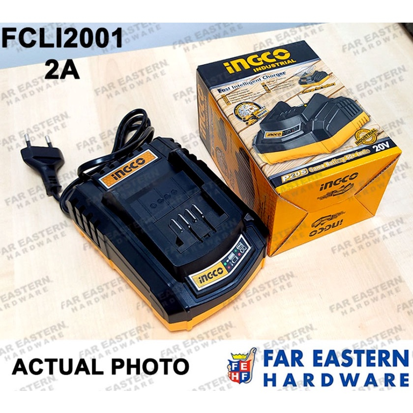 INGCO Fast Battery Charger 20V for Cordless Power Tools Dual | 6 Port ...
