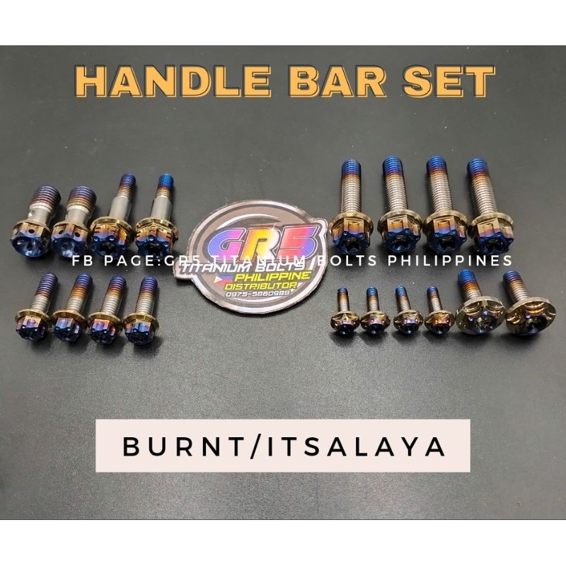 GR5 TITANIUM BOLTS PCX HANDLE BAR SET | Shopee Philippines