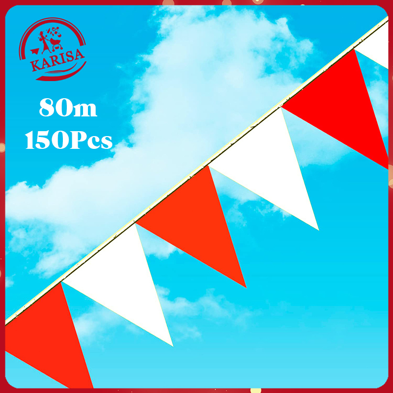 80 Meter Fiesta Flag Triangle Flags Birthday Wedding Party Grand ...