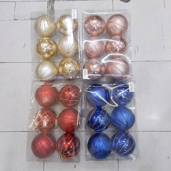 christmas ball decoration 10cm/6pcs | Shopee Philippines
