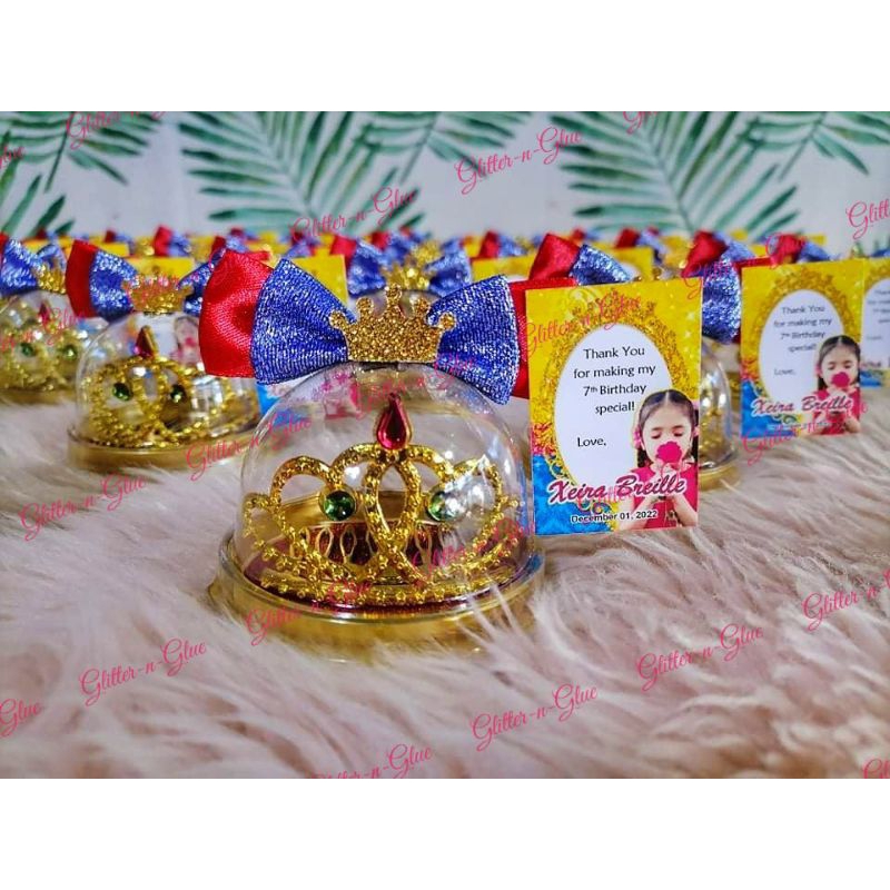 PRINCESS THEME / PRINCESS THEME Crown in a Dome Souvenirs /giveaways ...