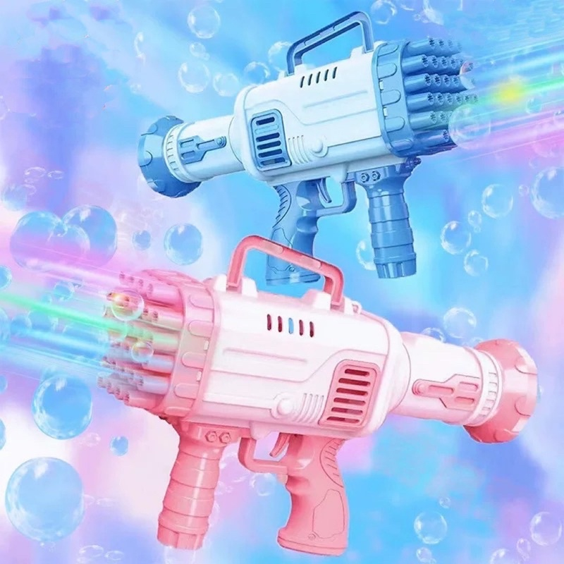 BubbleGun For Kids Outdoor Party Favors 32Hole Bubble Blower Bazooka ...