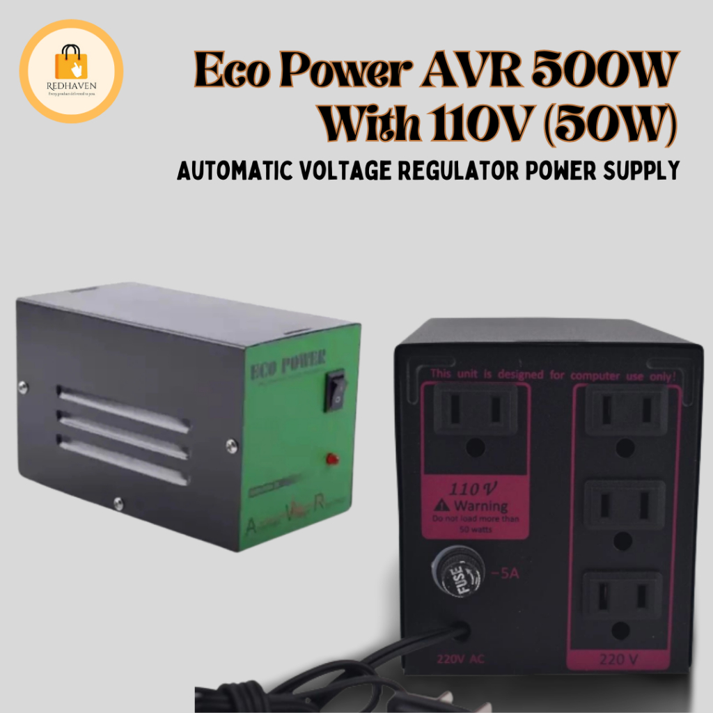 RH Eco Power AVR 500W With 110V (50W) Automatic Voltage Regulator Power ...