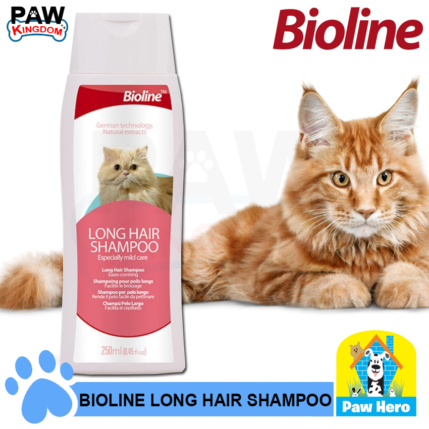 Bioline Long Hair Shampoo Cat Shampoo Especially Mild Care 250ml/Kitten ...