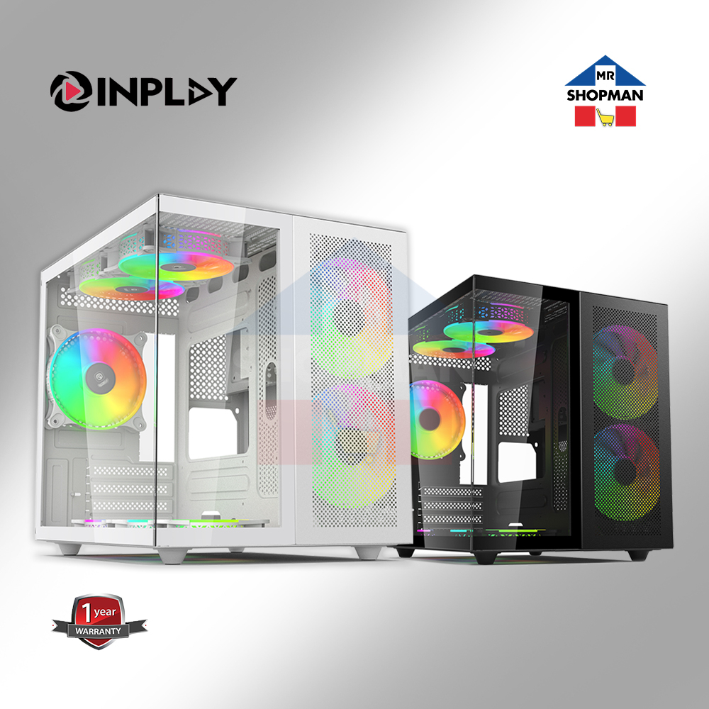 Inplay Seaview Pavilion Dual Chamber Mesh + Tempered Glass + Fans MATX ...