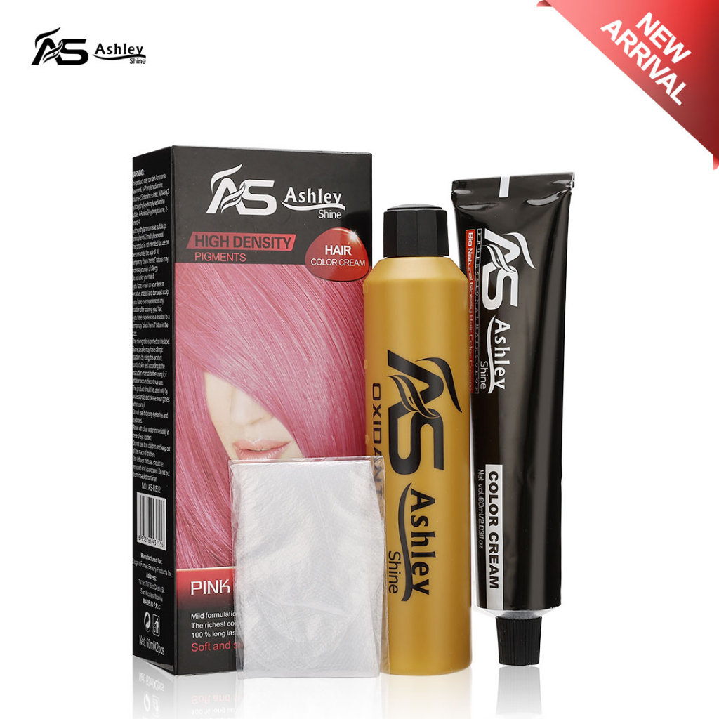 Ashley Shine Hair Color Cream Bio Keratin Ash Brown Included Oxidant AS ...