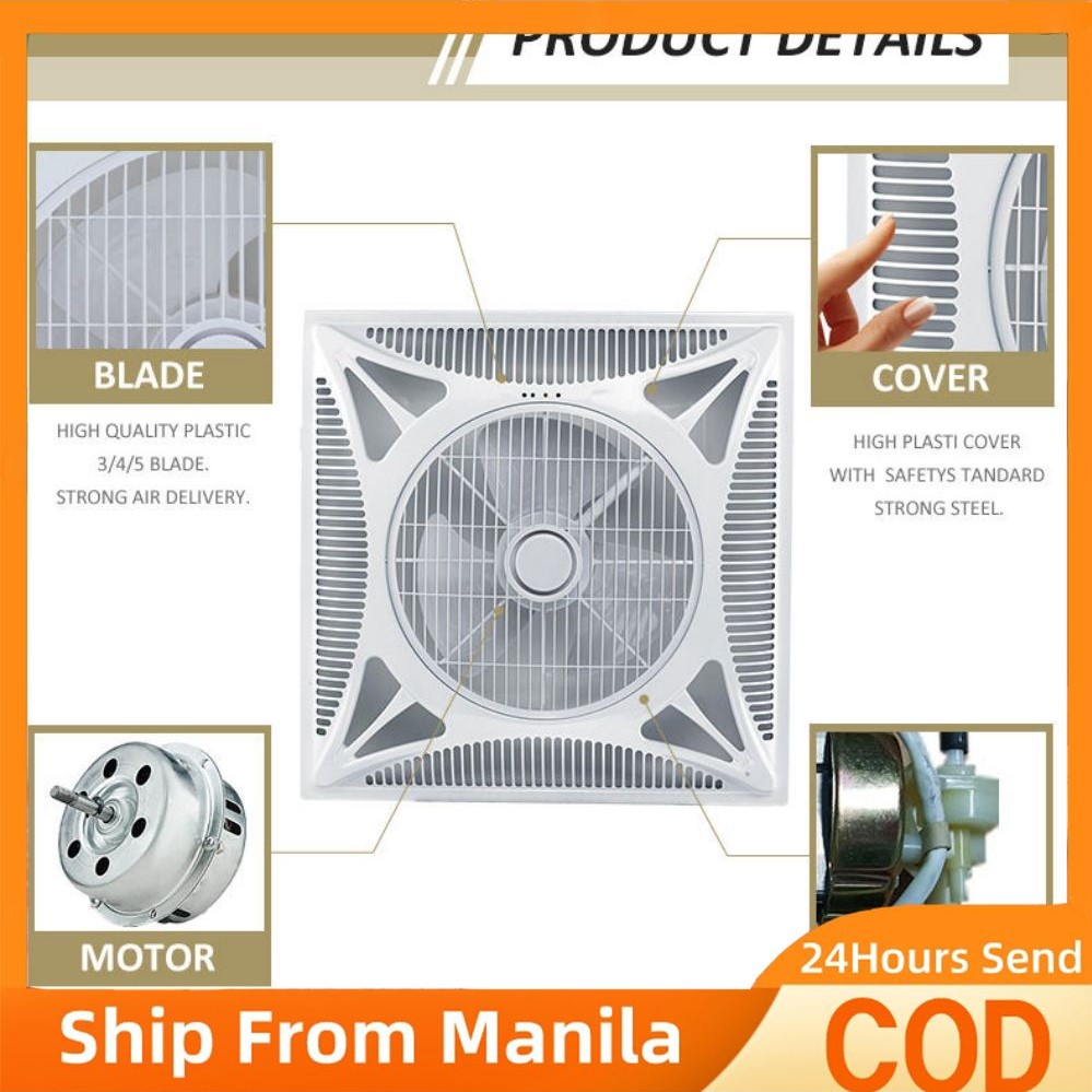 60*60cm Ceiling Circulation Fan With Remote Control Gypsum Board ...