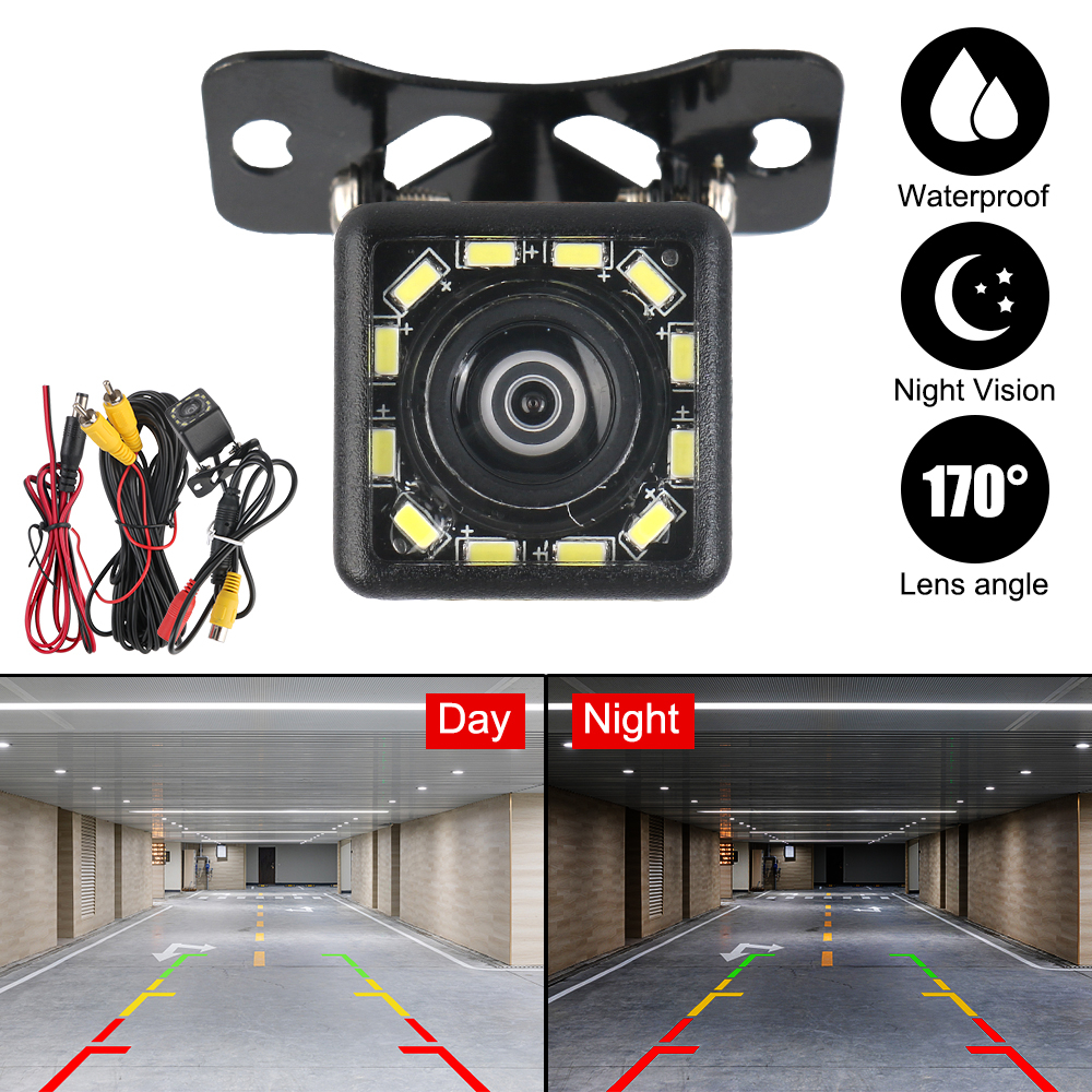12 LED 170° Hd Car Rear View Camera Ip68 Waterproof Auto Parking ...