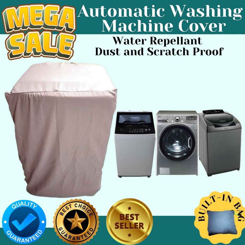 AUTOMATIC WASHING MACHINE COVER - WATER REPELLANT SCRATCH PROOF - WITH ...