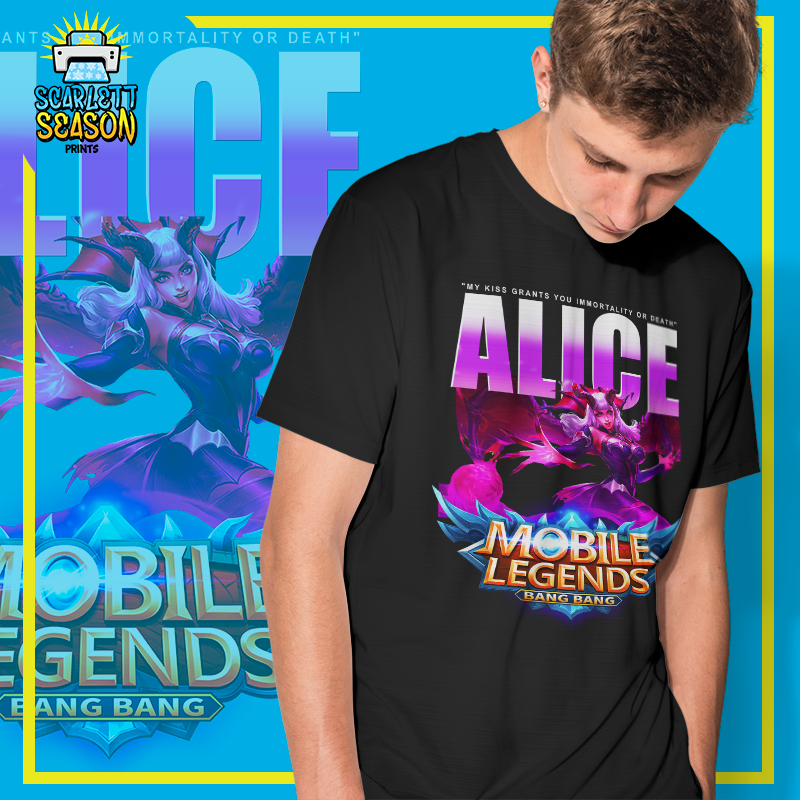Mobile Legends DTF T-Shirt Collection 1 - Alice, Alucard, Angela, Atlas ...