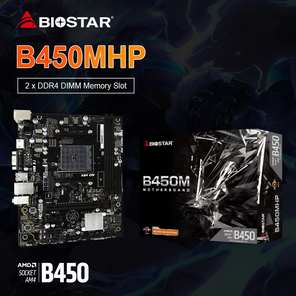 BIOSTAR B450MH Socket AM4 Motherboard | Shopee Philippines