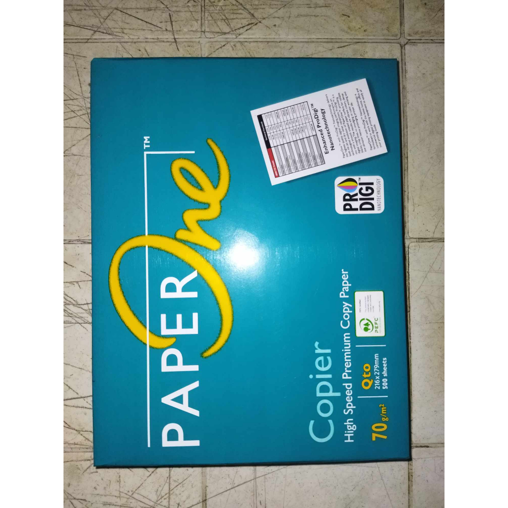 Paper One Copier 70 GSM Qto(Short) 1 ream/500 Sheets | Shopee Philippines