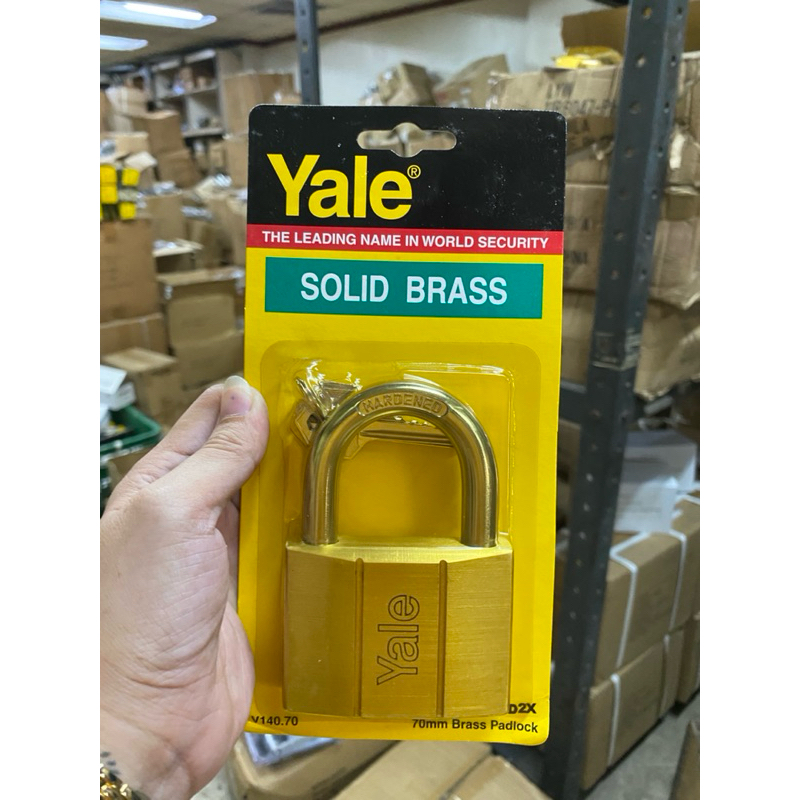 Yale Solid Brass Padlock Hardened Steel Shackle 70mm | Shopee Philippines