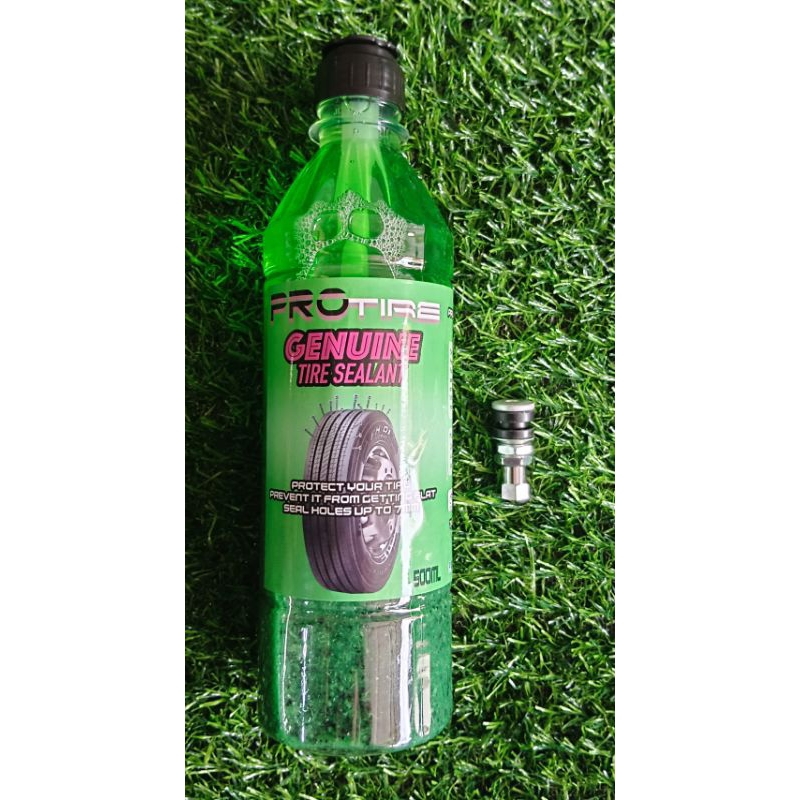 PRO TIRE GENUINE TIRE SEALANT 500ML(WITH FREE TIRE VALVE) | Shopee ...