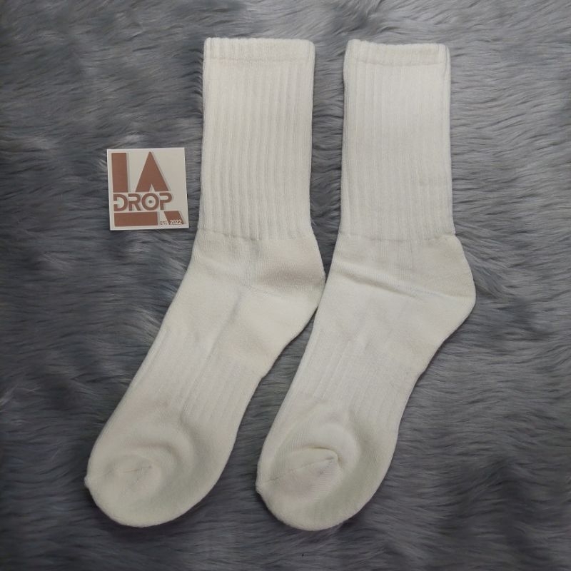 CREAM CREW Socks Plain / No LOGO High Quality THICK Soft Cotton 19cm(H ...