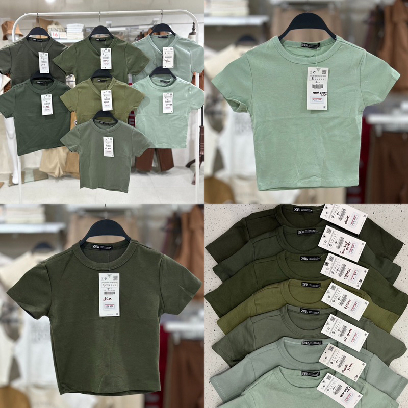 BBT Basic Crew Neck Casual Plain Crop Top Cotton Micro Tee for Ladies ...